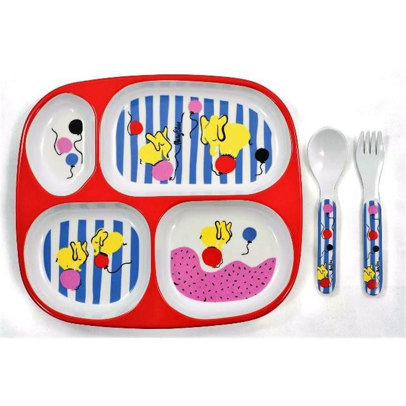 5 Piece Childrens Melamine Elephants Dinnerware Gift Set - Walmart.com