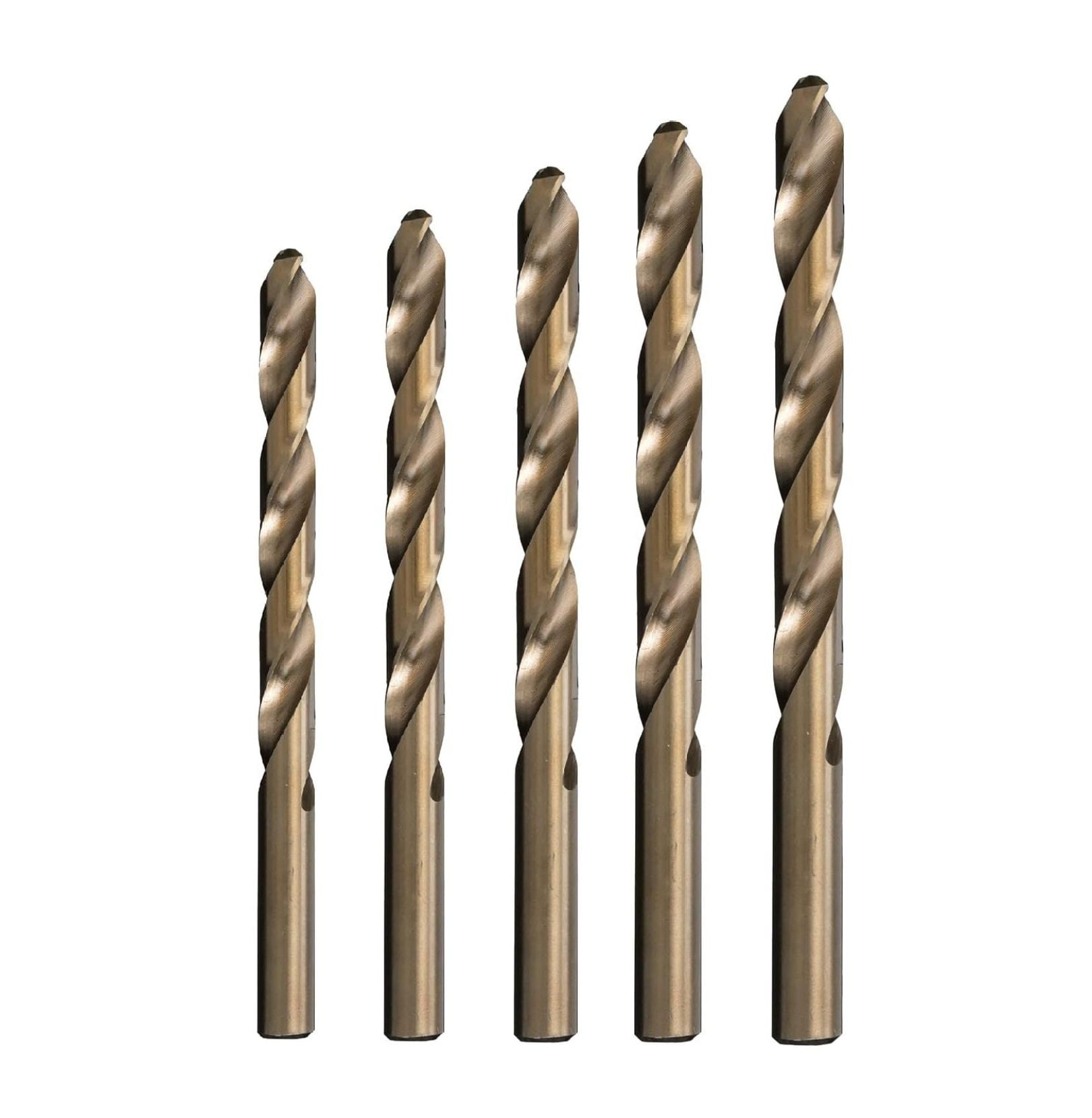 5 Piece Cobalt Drill Bit Set (1/4", 5/16", 3/8", 7/16", 1/2"), D/ACO ...