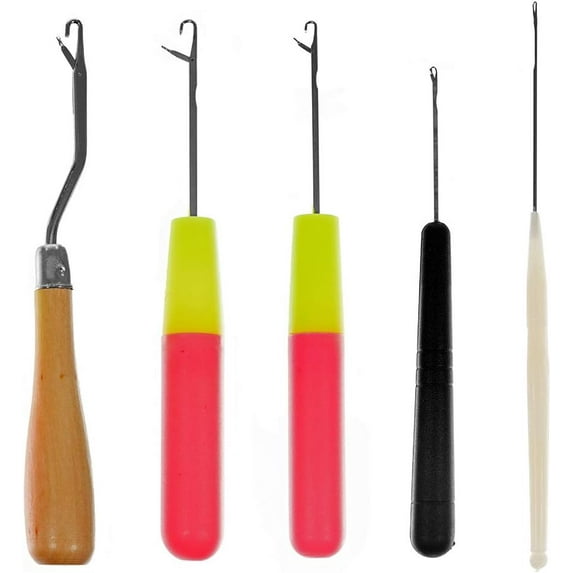 5 Piece Crochet Latch Needle Hook – 5 Different Sizes – 1 Piece Wooden ...