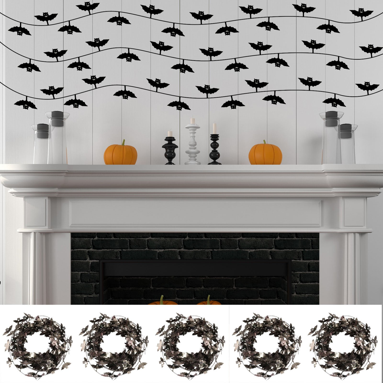 5-Piece Dark Gothic Halloween Ghost Cake Decoration Set | 295.27-Inch ...