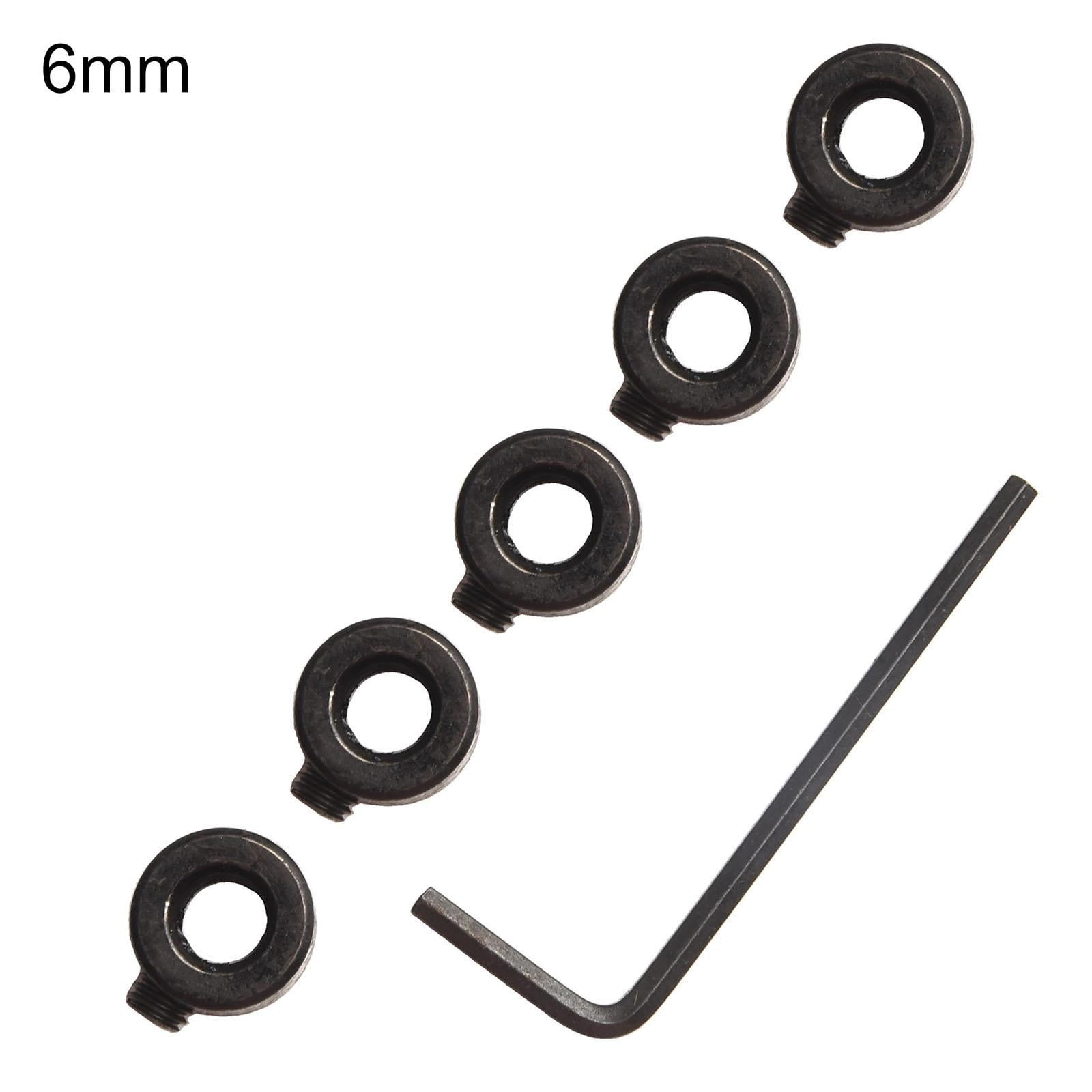 5-Piece Depth Stop Collar Set with Wrench for Woodworking Drill ...