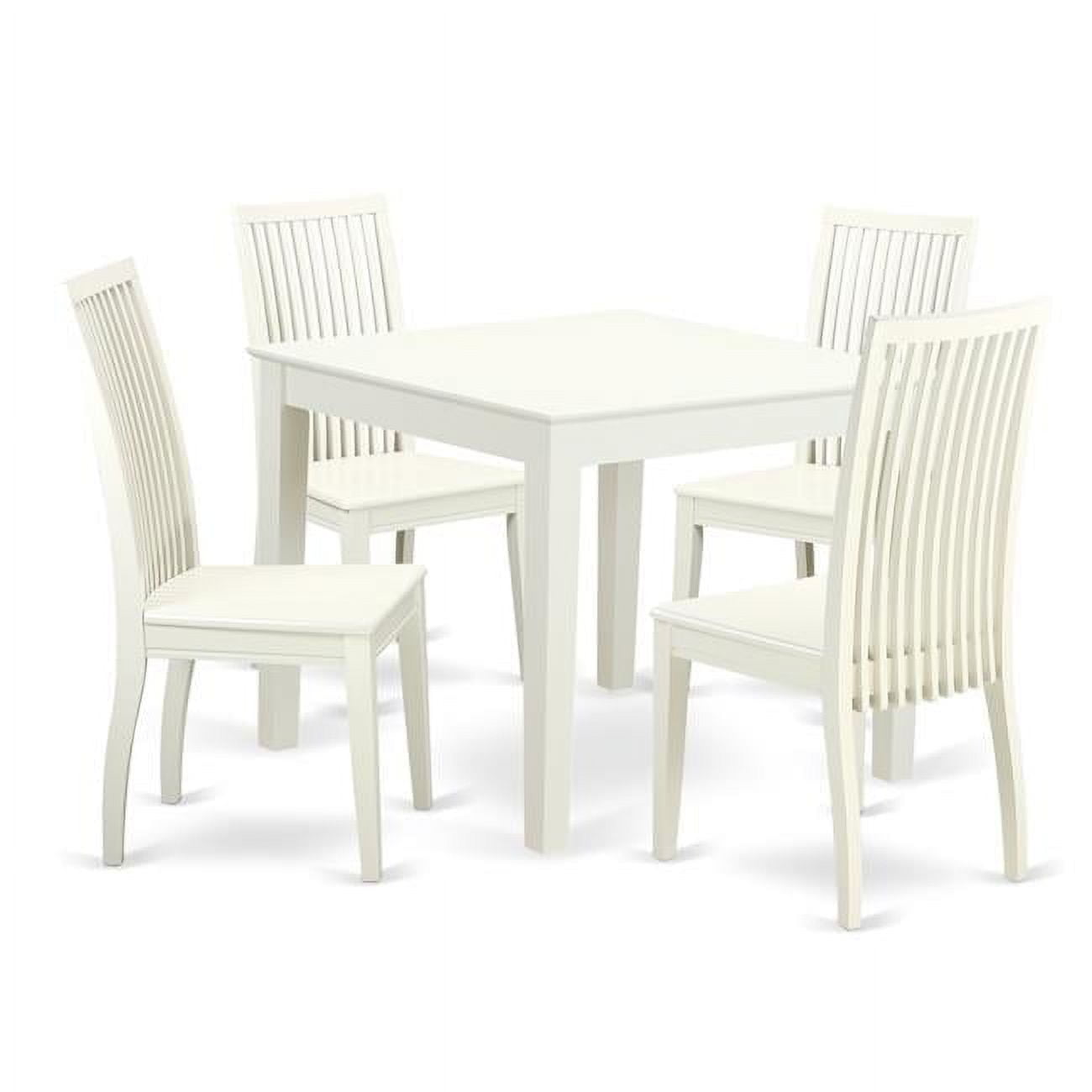 5 Piece Dinette Table Set, Linen White - Walmart.com
