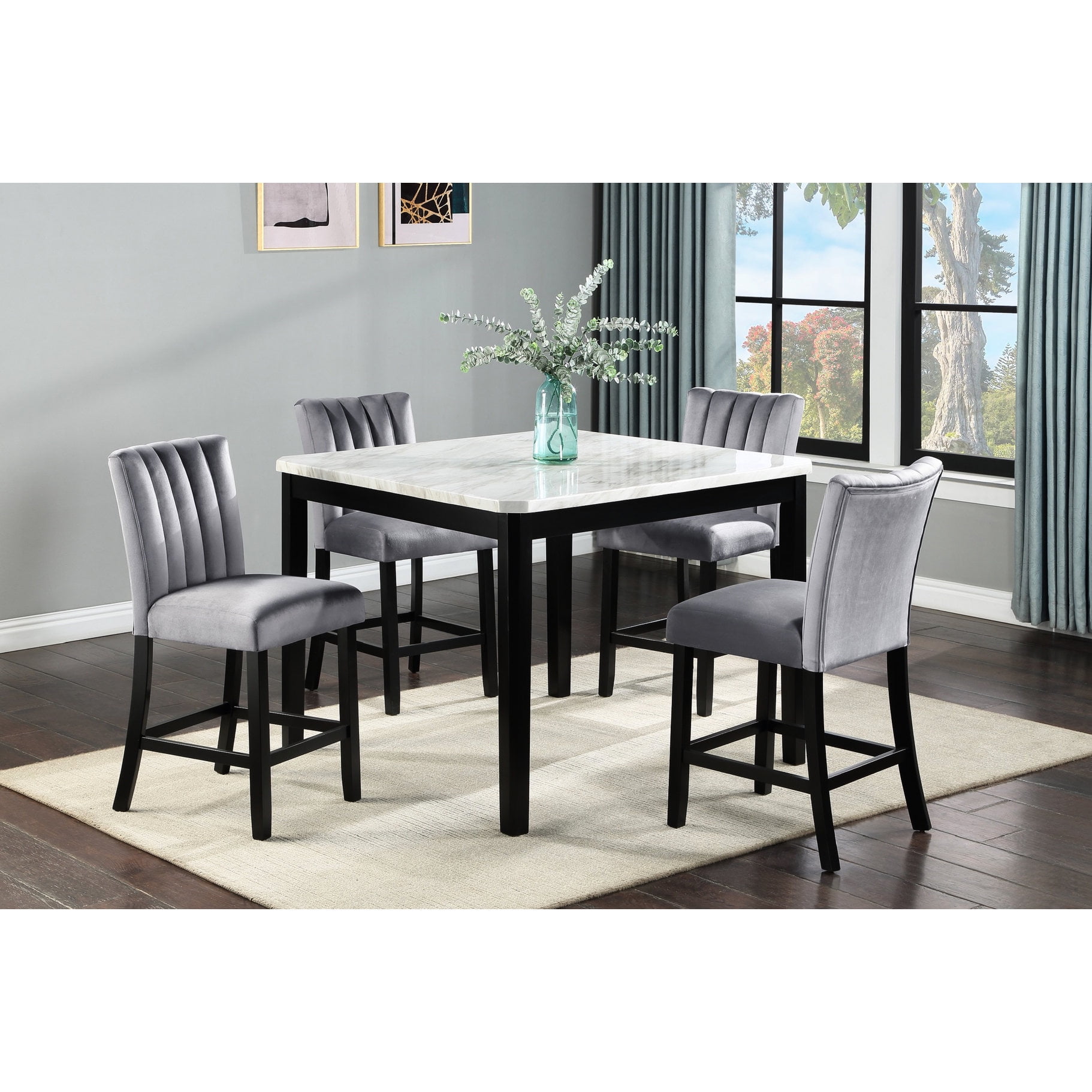 5-Piece Dining Furniture Collection | Suitable for Kitchen and Dining ...