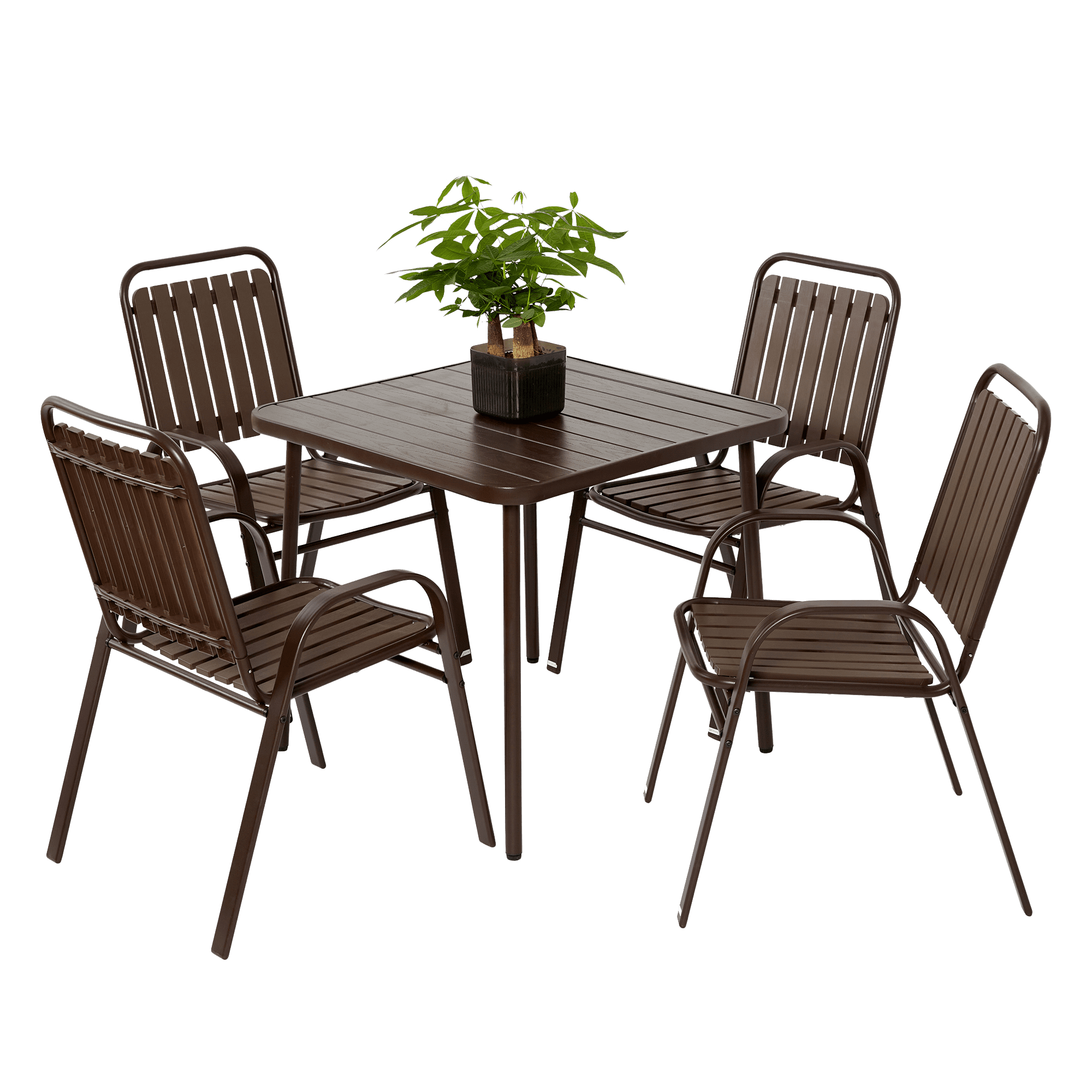 5 Piece Dining Set,Outdoor Dining Set with 4 Chairs,Patio Dining Set ...
