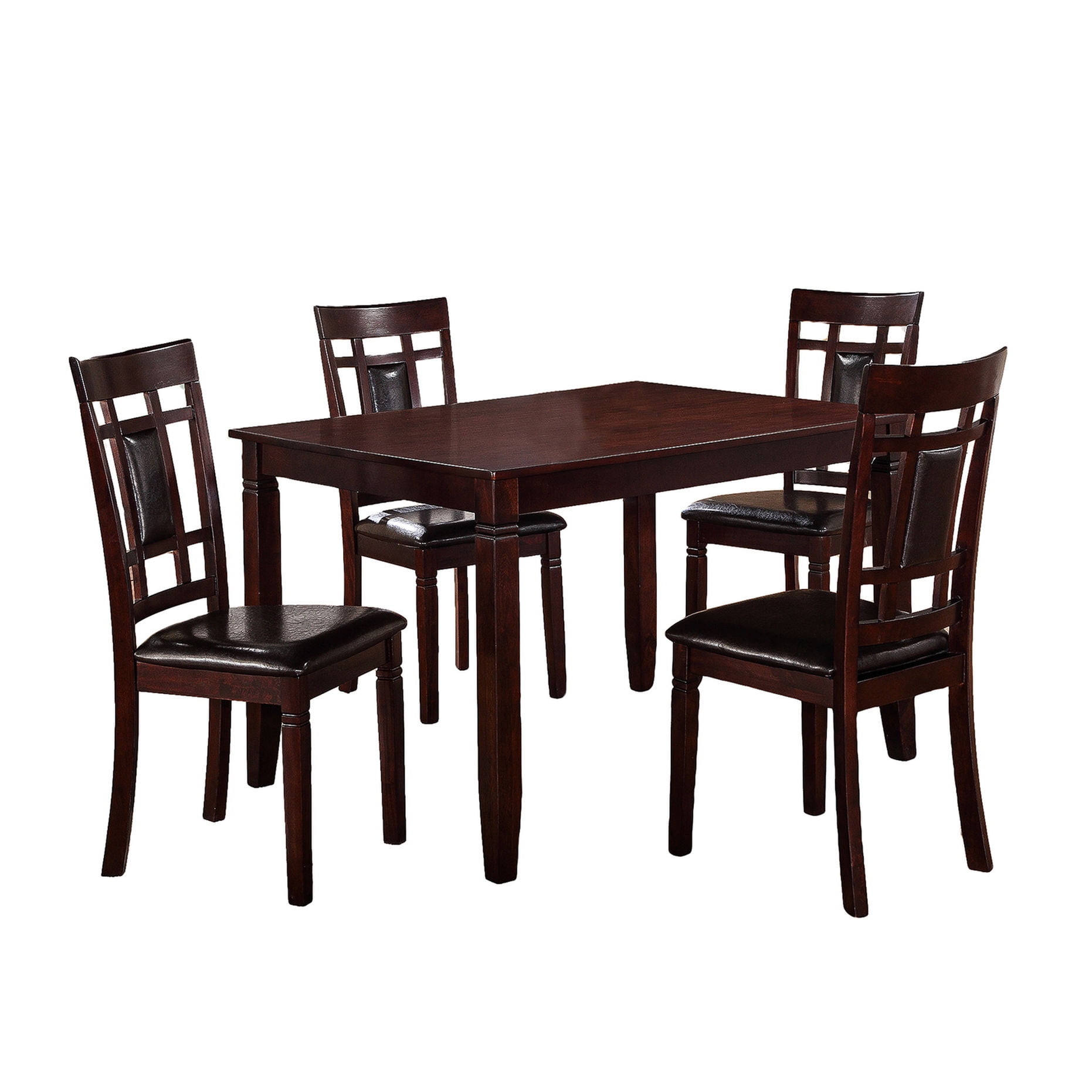 5-Piece Dining Set in Dark Shade | Traditional-Contemporary Style for ...