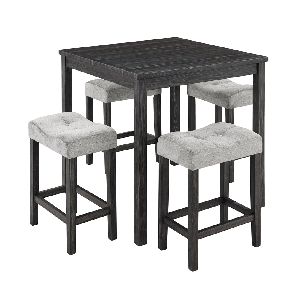 5 Piece Dining Table Set, Kitchen Table Set For 4 With Square Table And ...