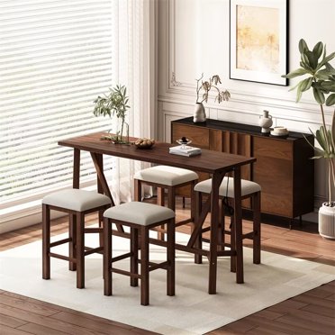 GTU Furniture Elegant High Top Kitchen Dining Room Bar Set/Barstool ...