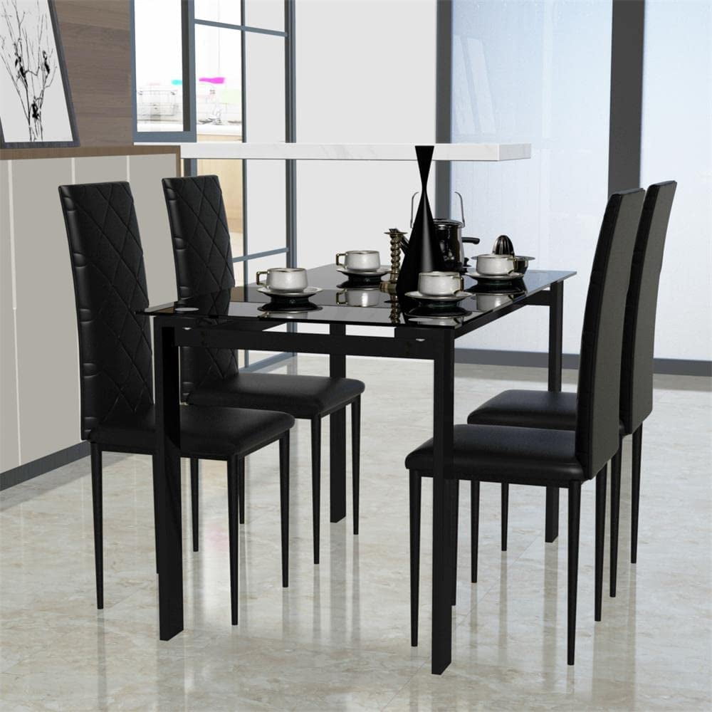 5 Piece Dining Table Set for 4,Kitchen Table and Chairs for 4, Dining ...