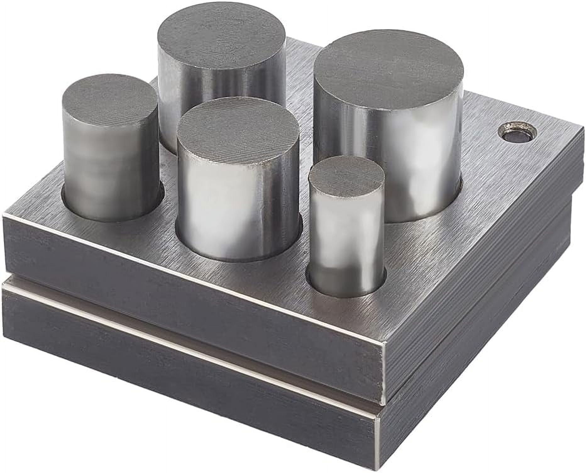 5 Piece Disc Cutter with 5 Round Punch Sizes 1/2" 5/8" 3/4" 7/8" 1 ...