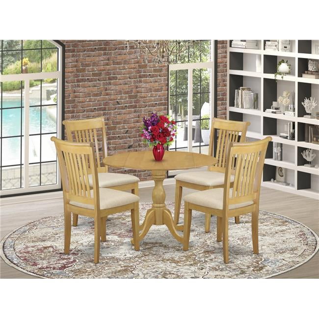 5 Piece Dublin Dining Table Set - Oak - Walmart.com