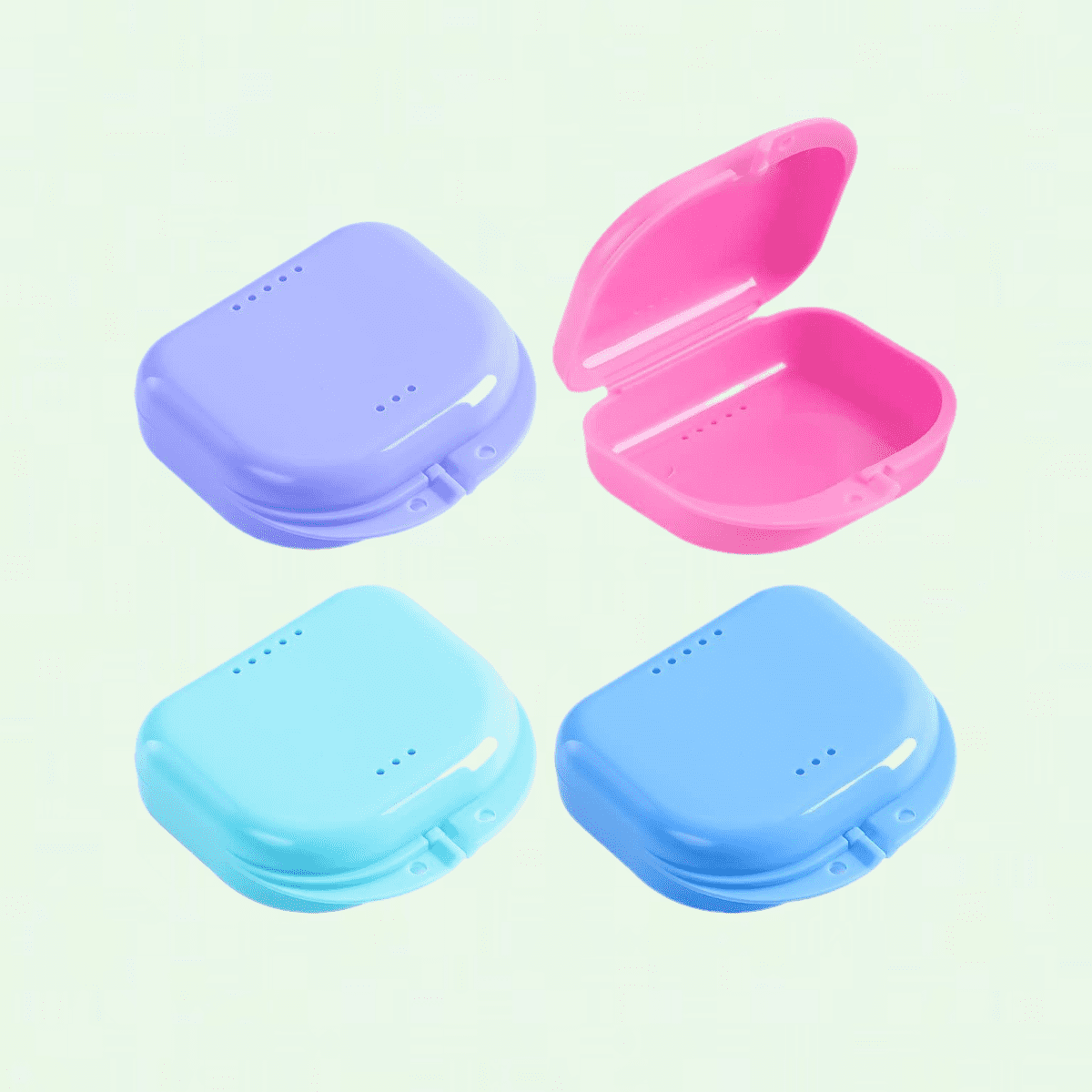 5-Piece Durable Retainer Box with Vents for Orthodontic Retainer ...