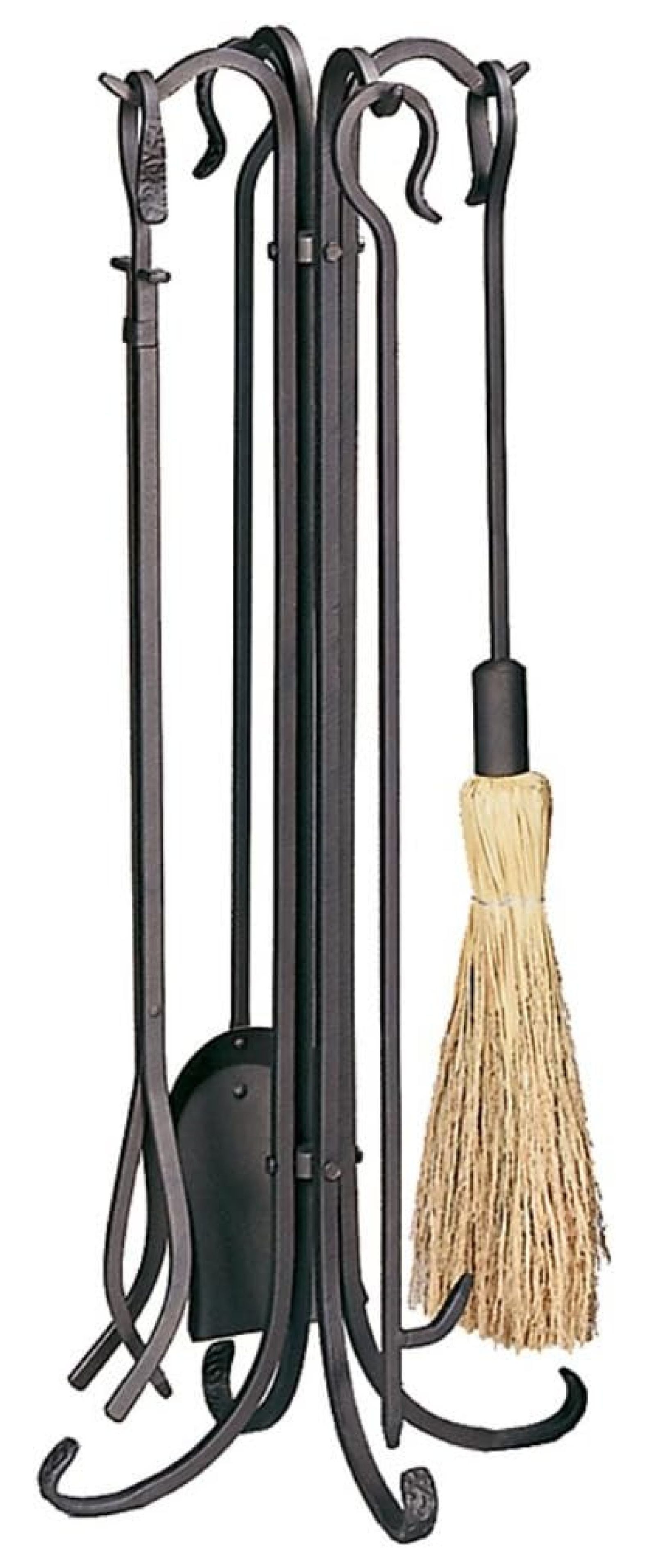 5-Piece F-1648 Bronze Heavy Weight Rustic Fireplace Tools Set - Walmart.com