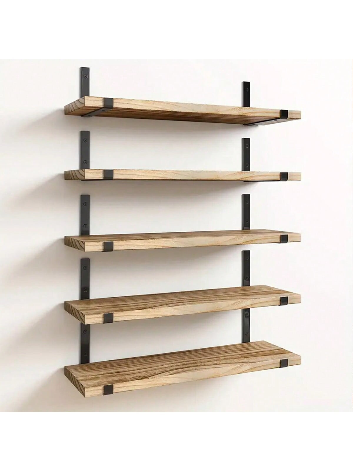 5-Piece Floating Wall Shelf Set – Equal-Length Storage Racks for Home ...