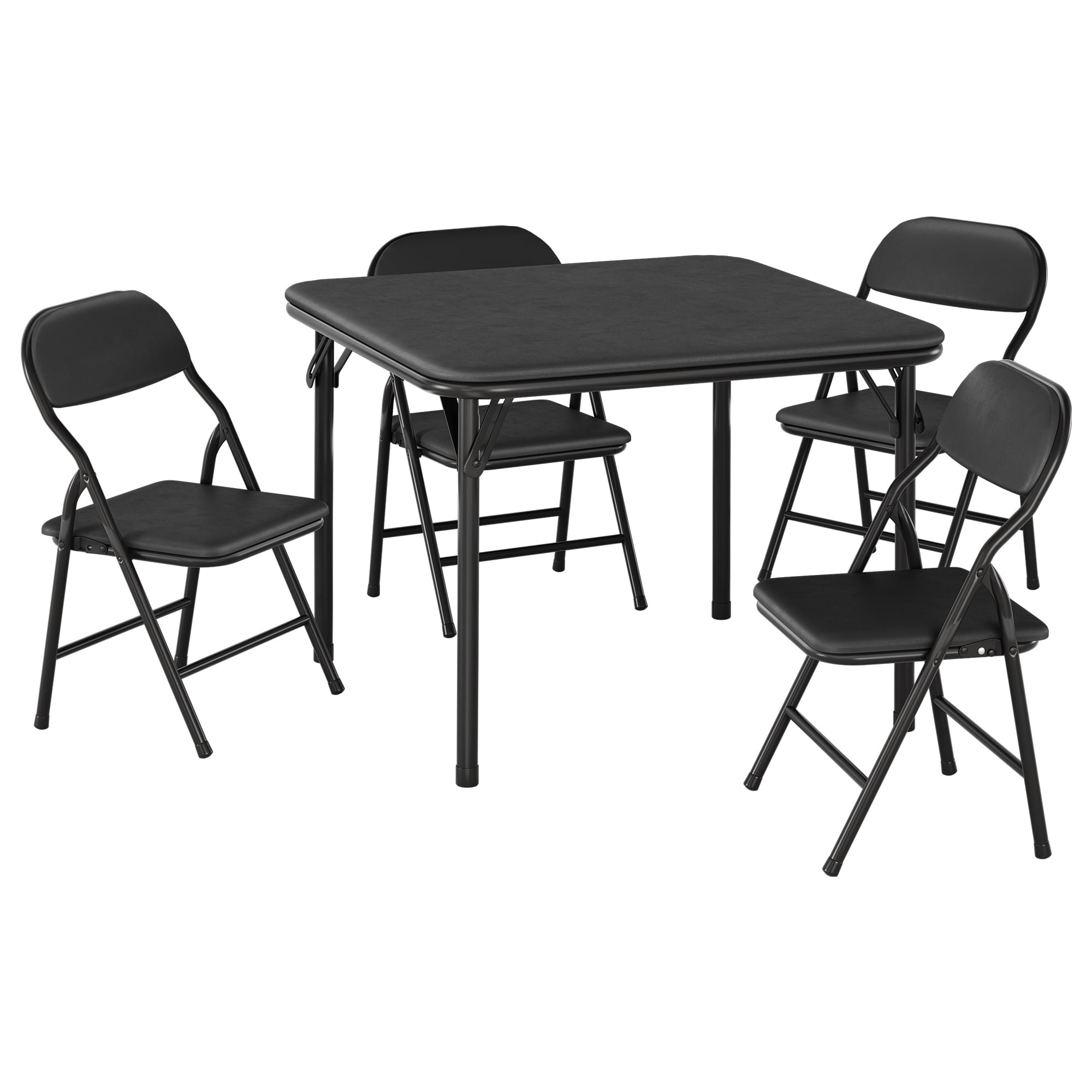5-Piece Folding Card Table and Chairs Set, Portable Event Table and ...