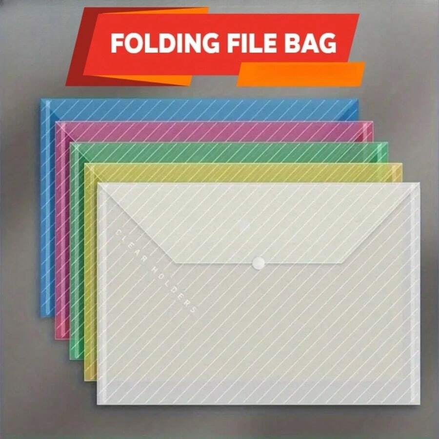 5-Piece Folding File Bags, Portable Storage For Important Documents ...