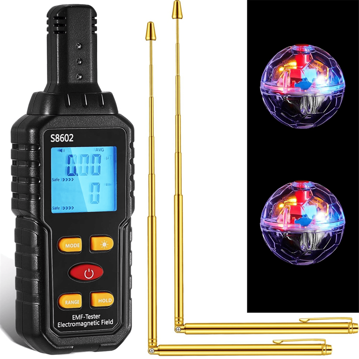 5 Piece Ghosthunting Equipment Kit 1 Emf Radiation Detector 2 Led Cat
