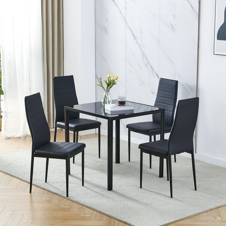 Black gloss dining table store