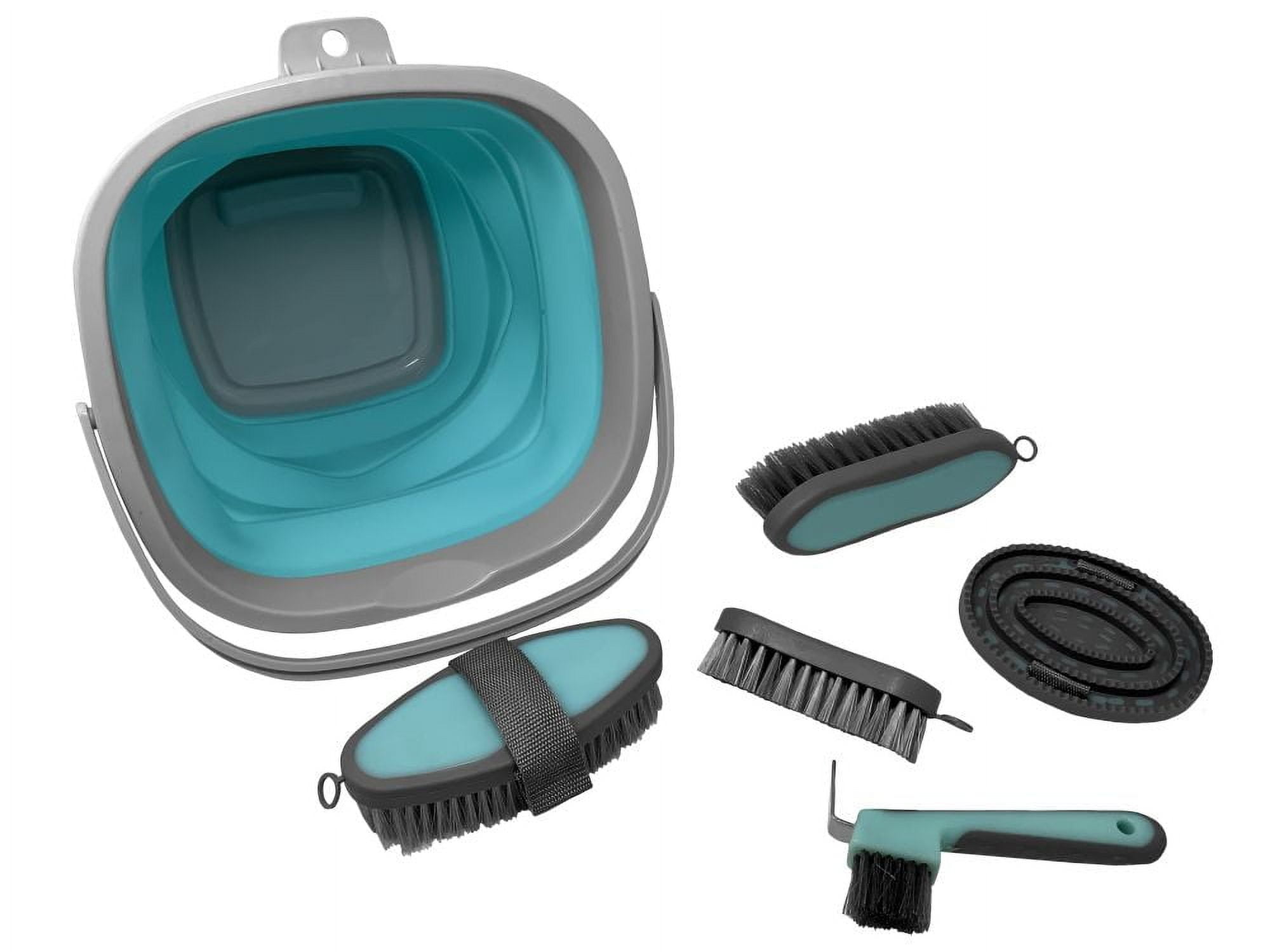 5 Piece Grooming Kit w/ Collapsible Bucket (Turquoise) - Walmart.com