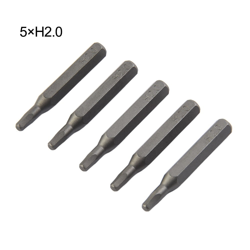 5-Piece H4x28mm Hex Screwdriver Bit Set for Power Tools and Electronics ...