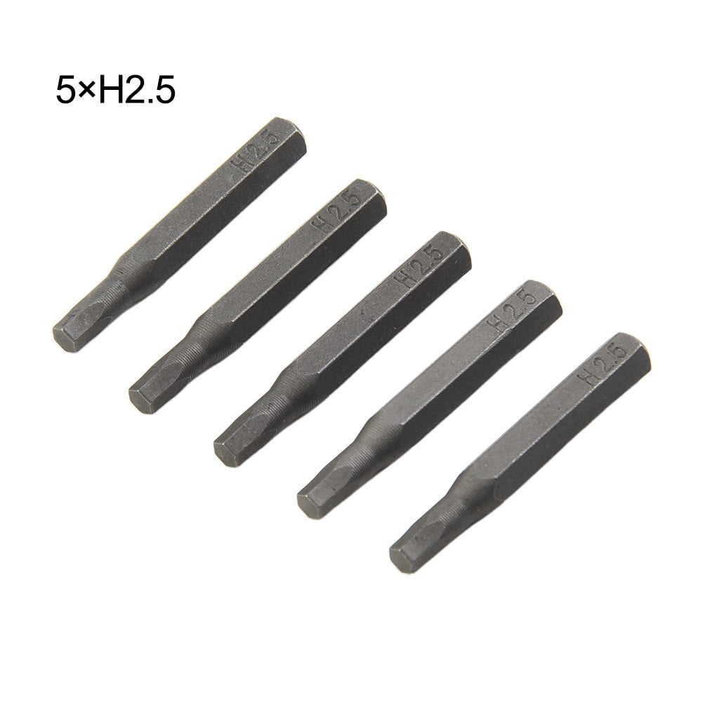 5-Piece H4x28mm Hex Screwdriver Bit Set for Power Tools and Electronics ...