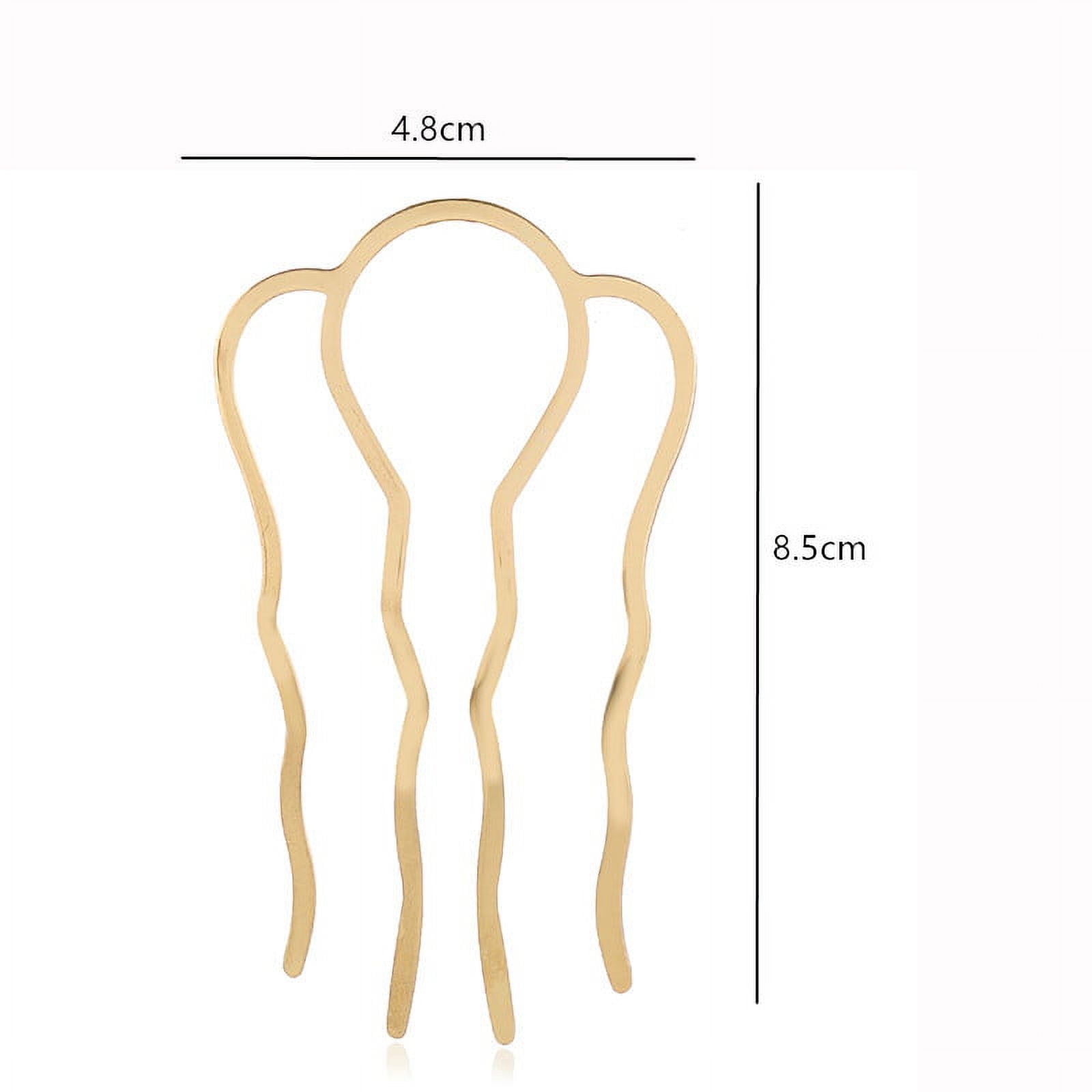 5 Piece Hair Fork Clip Vintage Hair Side Combs U Shape Teeth A Paint ...