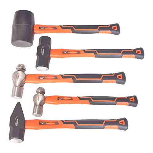 5-Piece Hammer Set, 16oz Ball Pain Hammer | 32oz Ball Pain Hammer ...