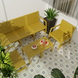5-Piece Indoor/Outdoor Furniture Set - Durable Waterproof PP Patio ...