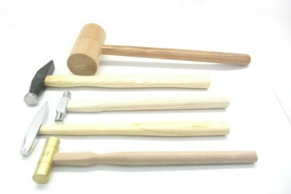 5 Piece Jewelers Hammer Set, Professional Kit Including 2 Oz Ball Peen ...