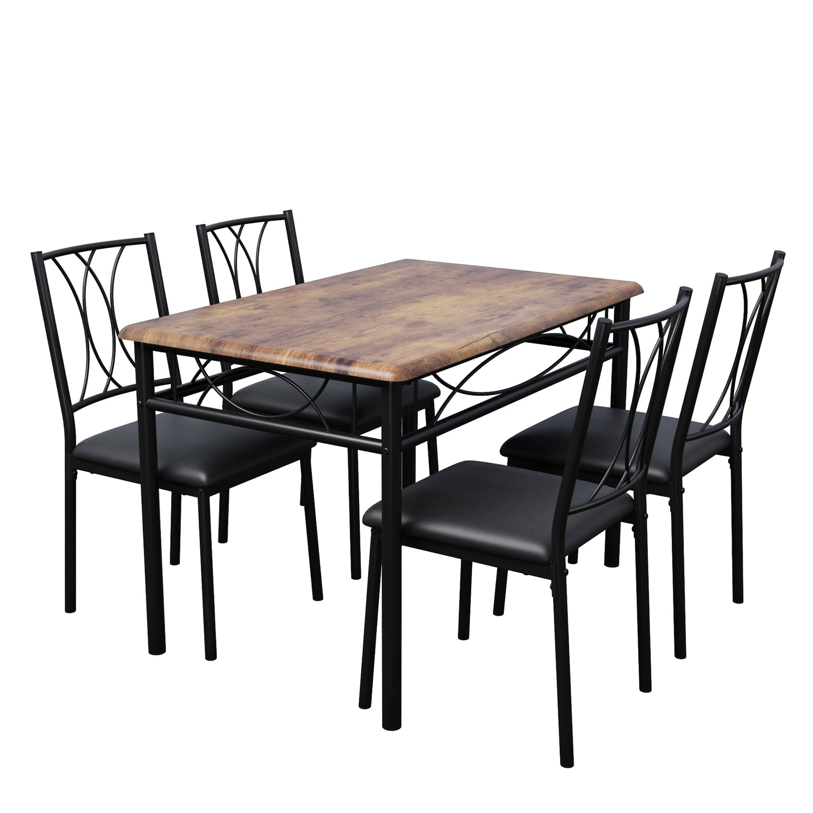 5-Piece Kitchen Dining Room Table Chair Set for Small Space,Dining ...