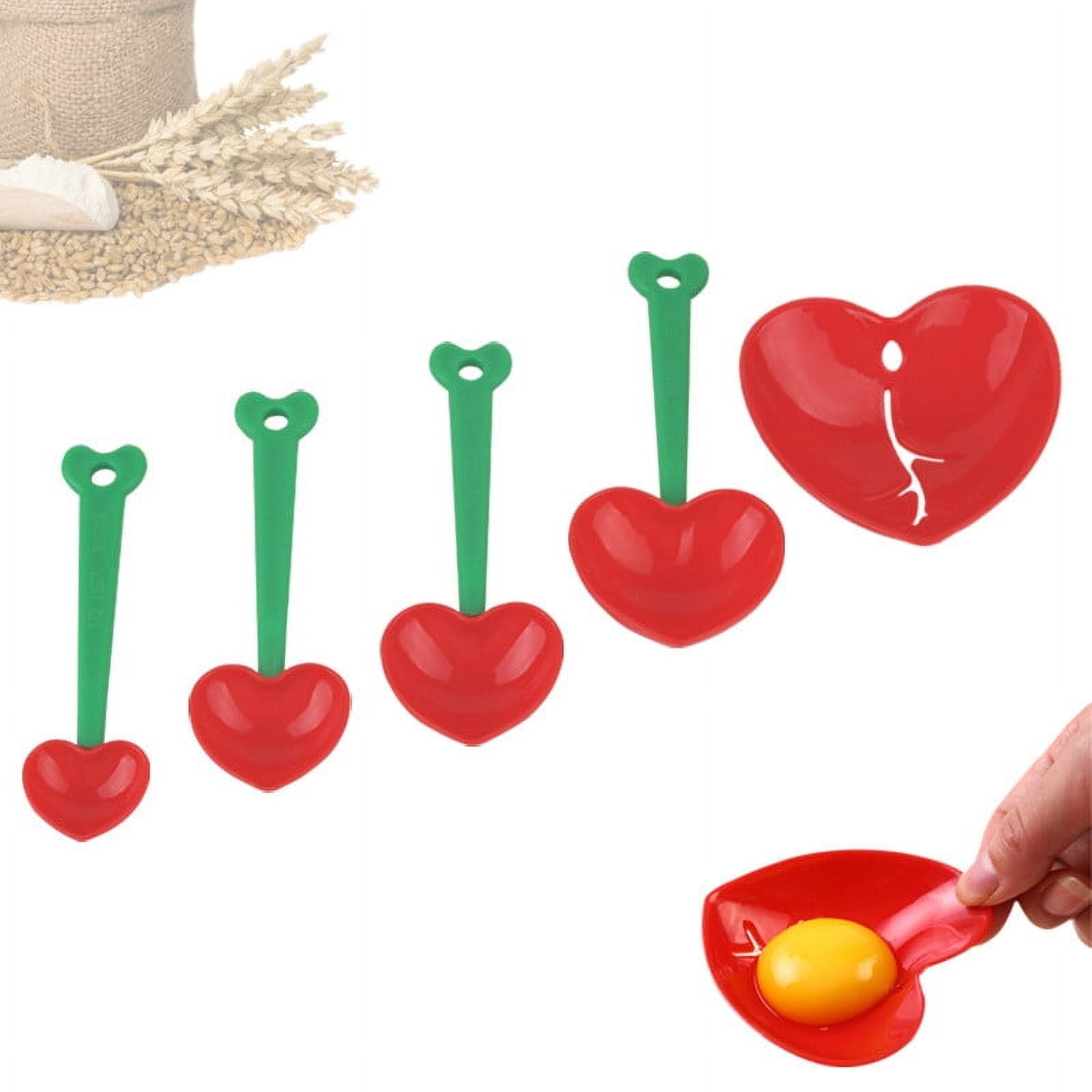 5-Piece Kitchen Measuring Spoon Set with Scale - Plastic Measuring ...