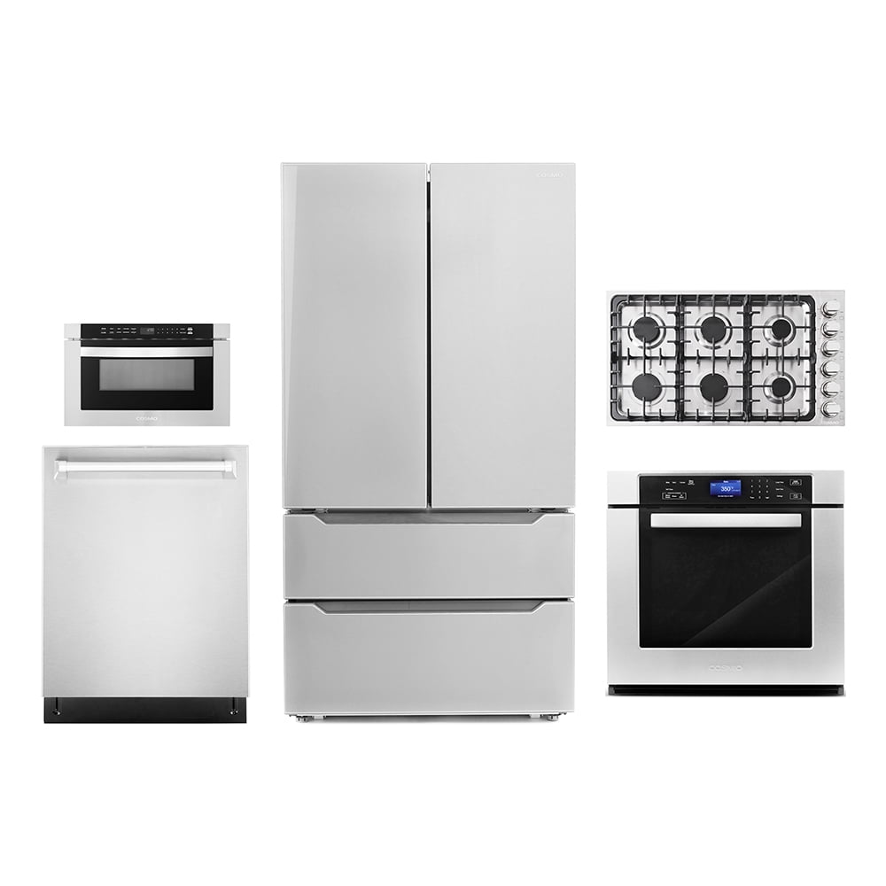 5 Piece Kitchen Package With 36" Gas Cooktop 24" Built-in Fully ...