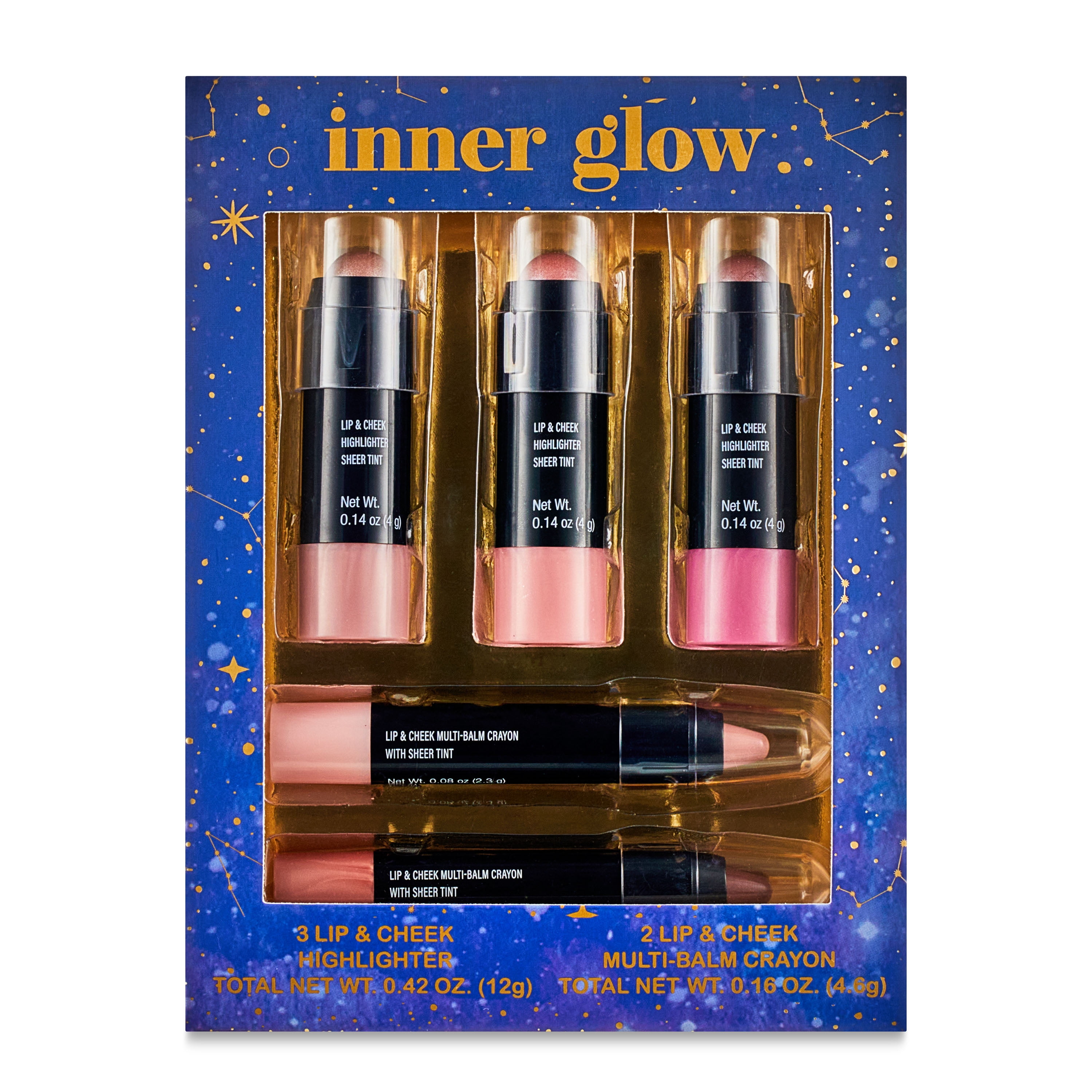 5-Piece Lip and Cheek Set, Multi-Stick Set - Walmart.com
