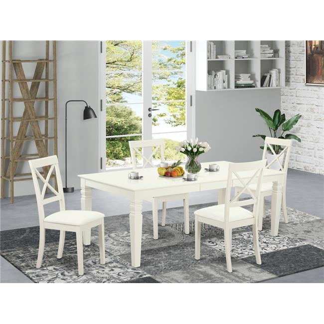 5 Piece Logan Dining Room Set - Linen White - Walmart.com