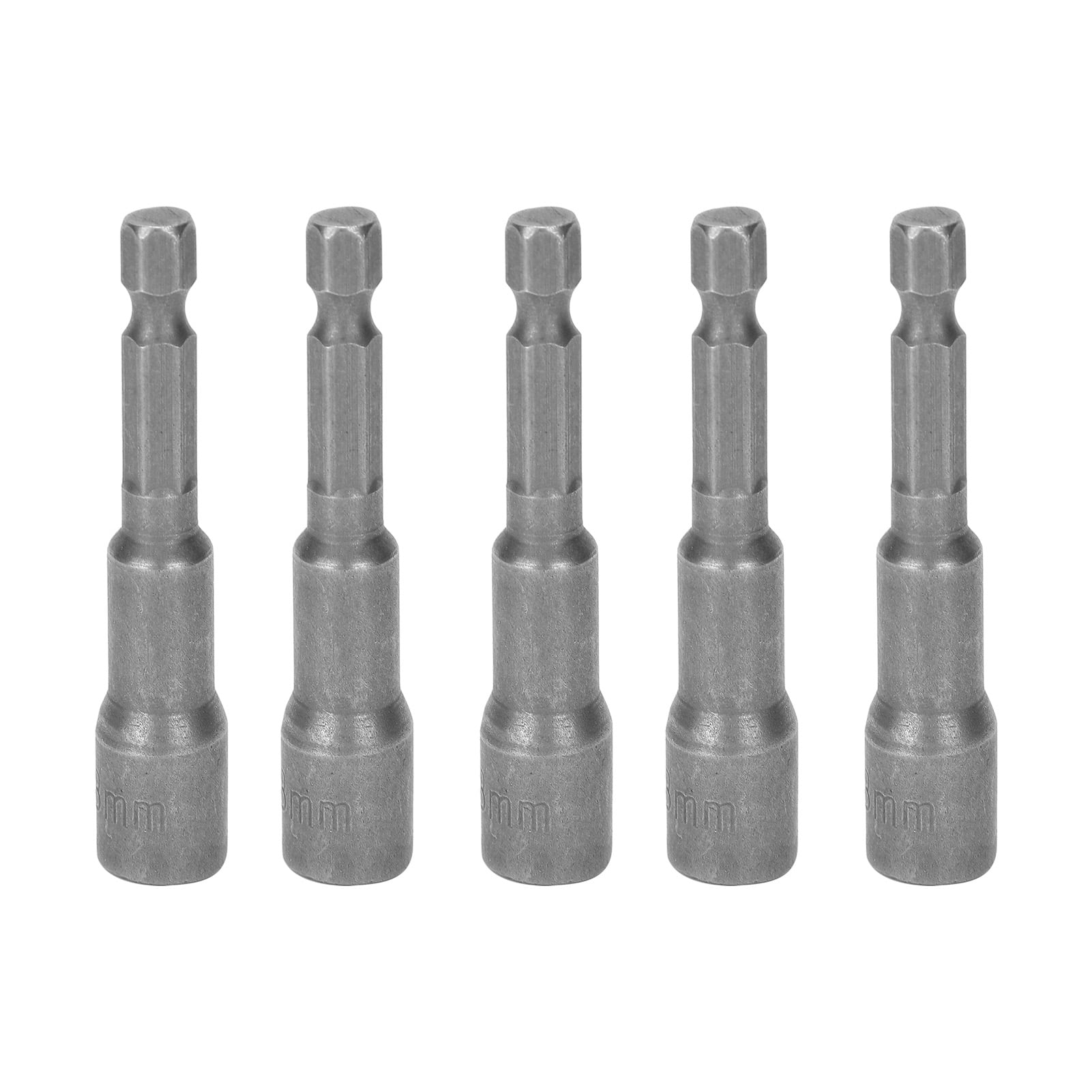 5-Piece Magnetic Hex Socket Bit Set, Chrome Vanadium Steel, 65mm 1/4" x ...
