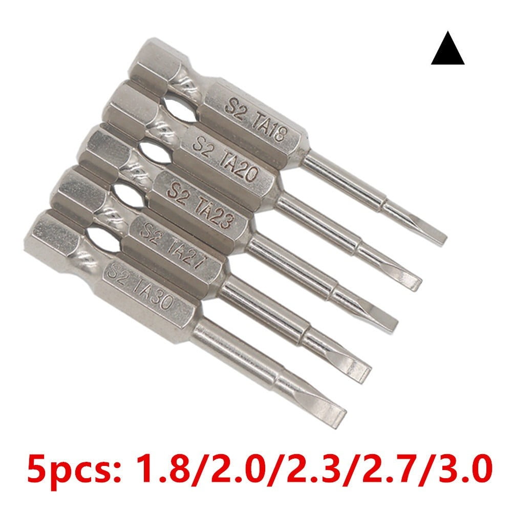 5 Piece Magnetic Triangle Head Screwdriver Bit Set Steel 1 4 Hex Shank ...