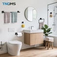 5-Piece Matte Black Bathroom Hardware Set SUS304 Stainless Steel Wall ...