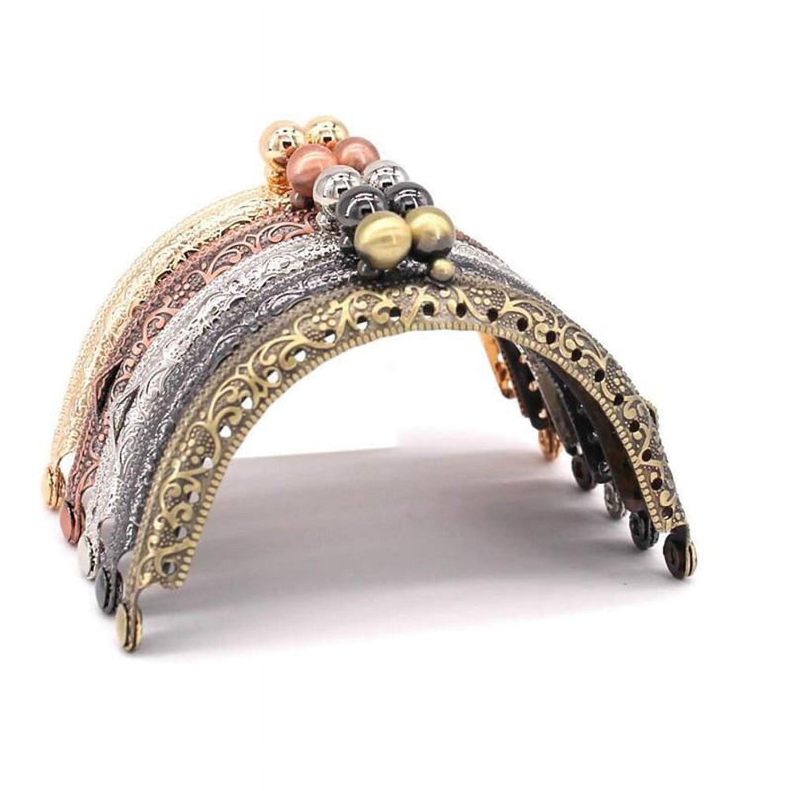 5-Piece Metal Wallet Frame Kiss Clasp Lock DIY Coin Bag Hand Sewing ...