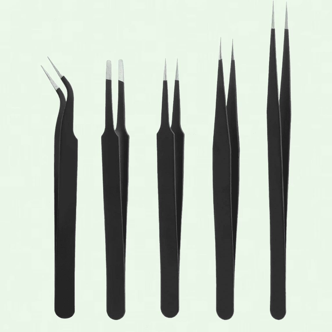 5-Piece Mini Bead Tweezers Set, Premium Stainless Steel Craft Tweezers ...