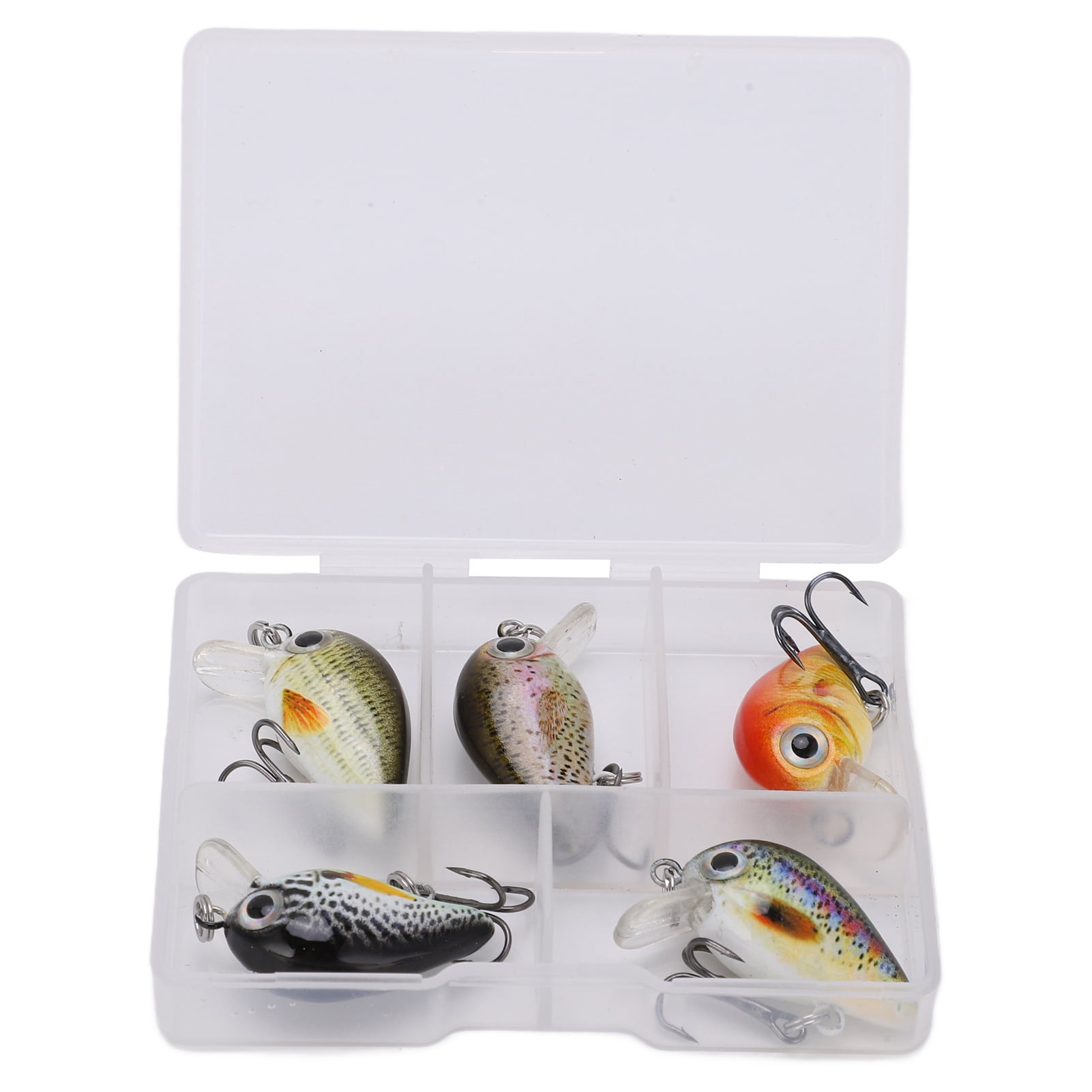 5-Piece Mini Crankbait Set - Realistic Hard Fishing Lures for Sea ...