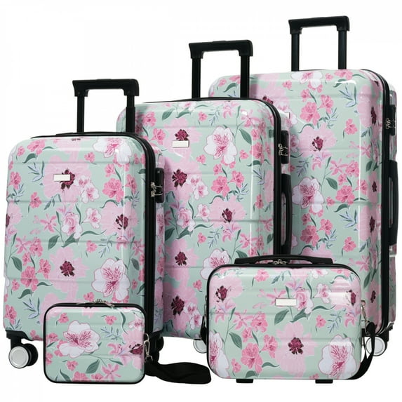 5-Piece New Model PC+ABS Hardside Luggage Set - 8"/14"/20"/24"/28 ...