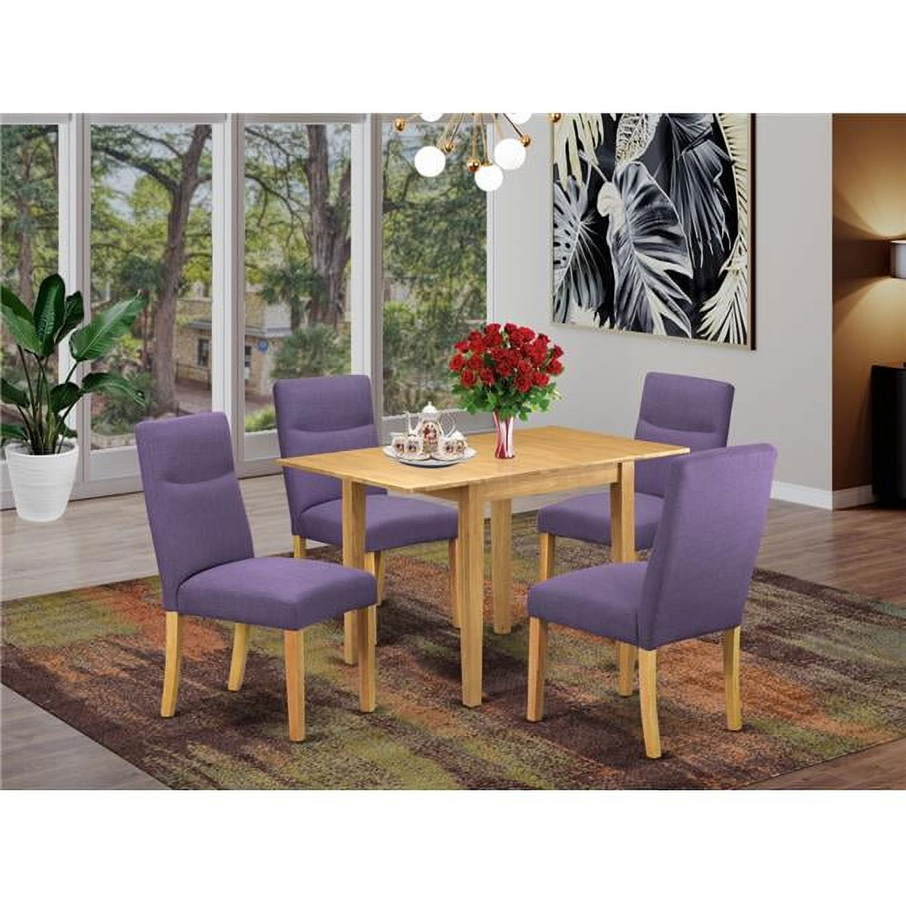 5 Piece Norden Dining Table Set - Dahlia & Oak - Walmart.com