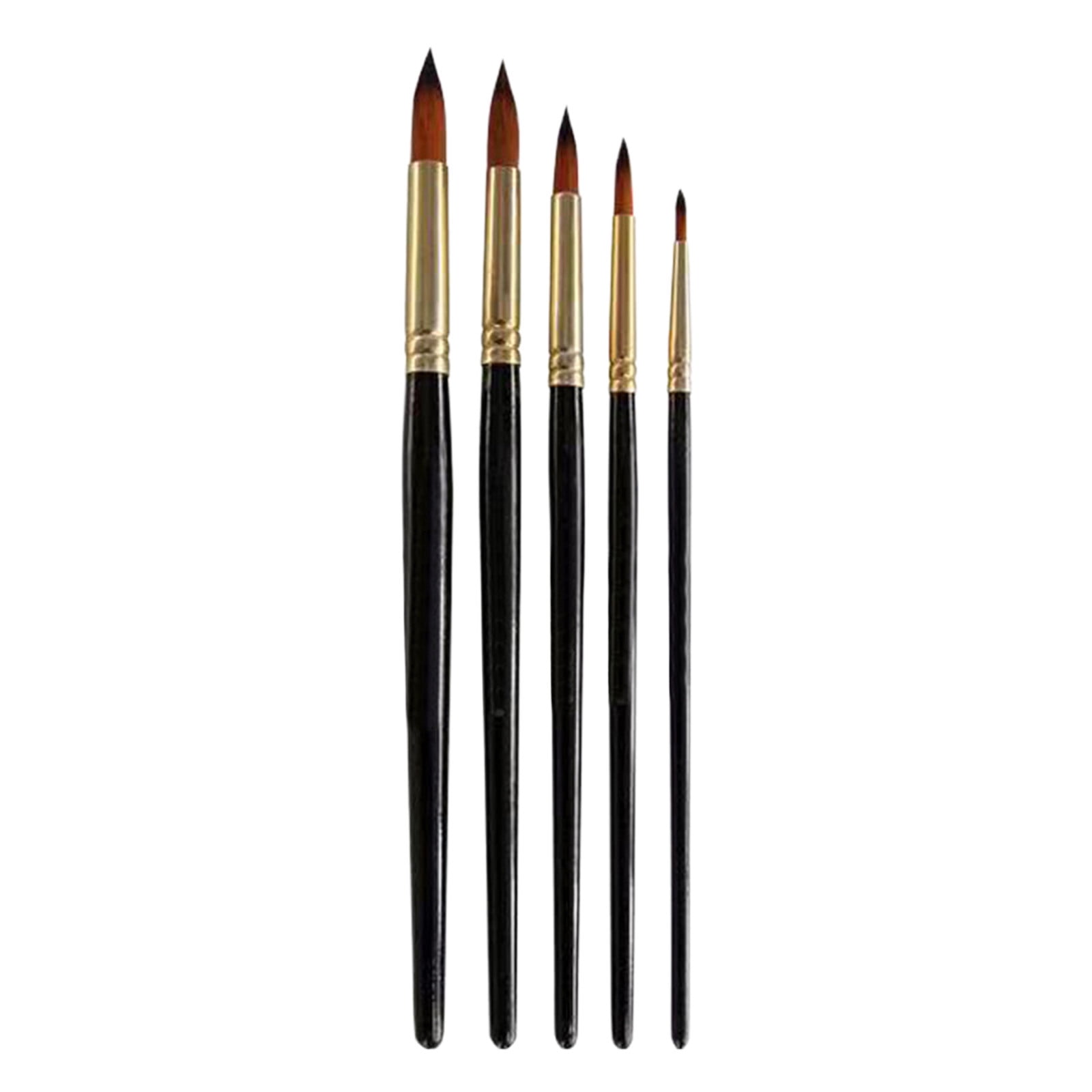 5-Piece Oil Painting Brush Set - Nylon Bristle Brushes for Acrylic and ...