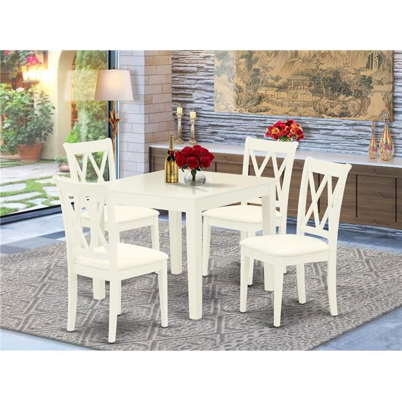 5 Piece Oxford Dining Set - Linen White - Walmart.com