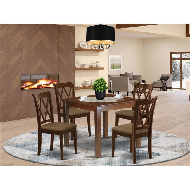 5 Piece Oxford Dining Set - Mahogany - Walmart.com