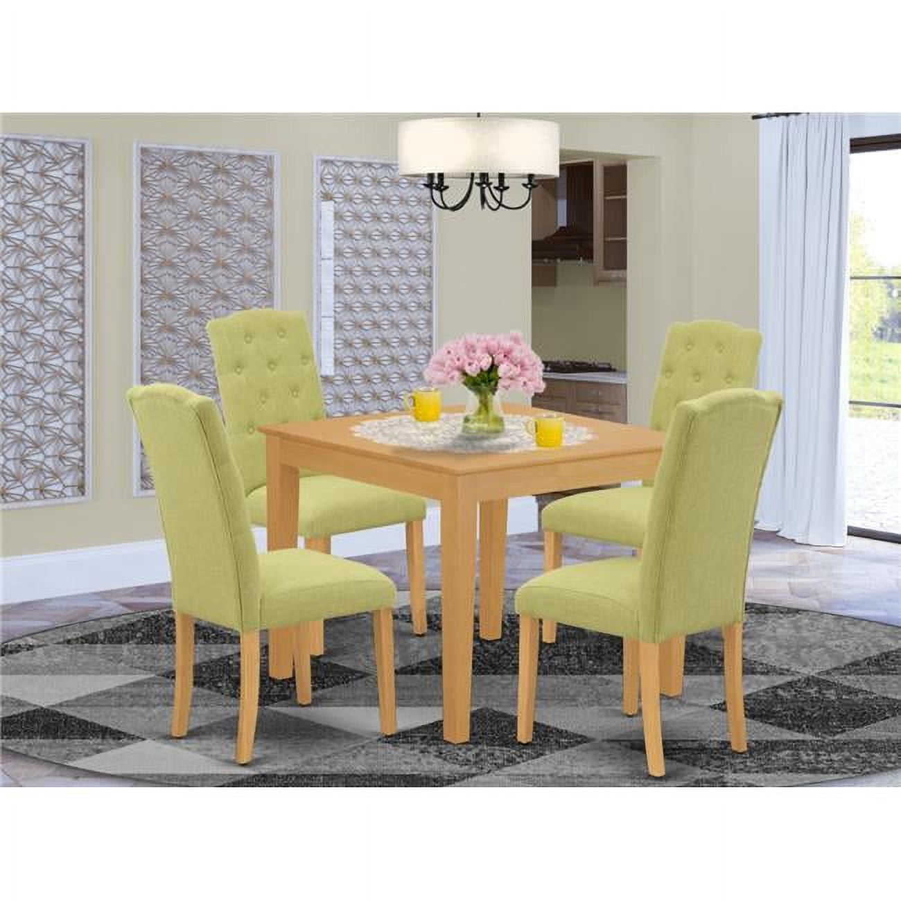 5 Piece Oxford Dining Set - Oak & Dark Coffee - Walmart.com