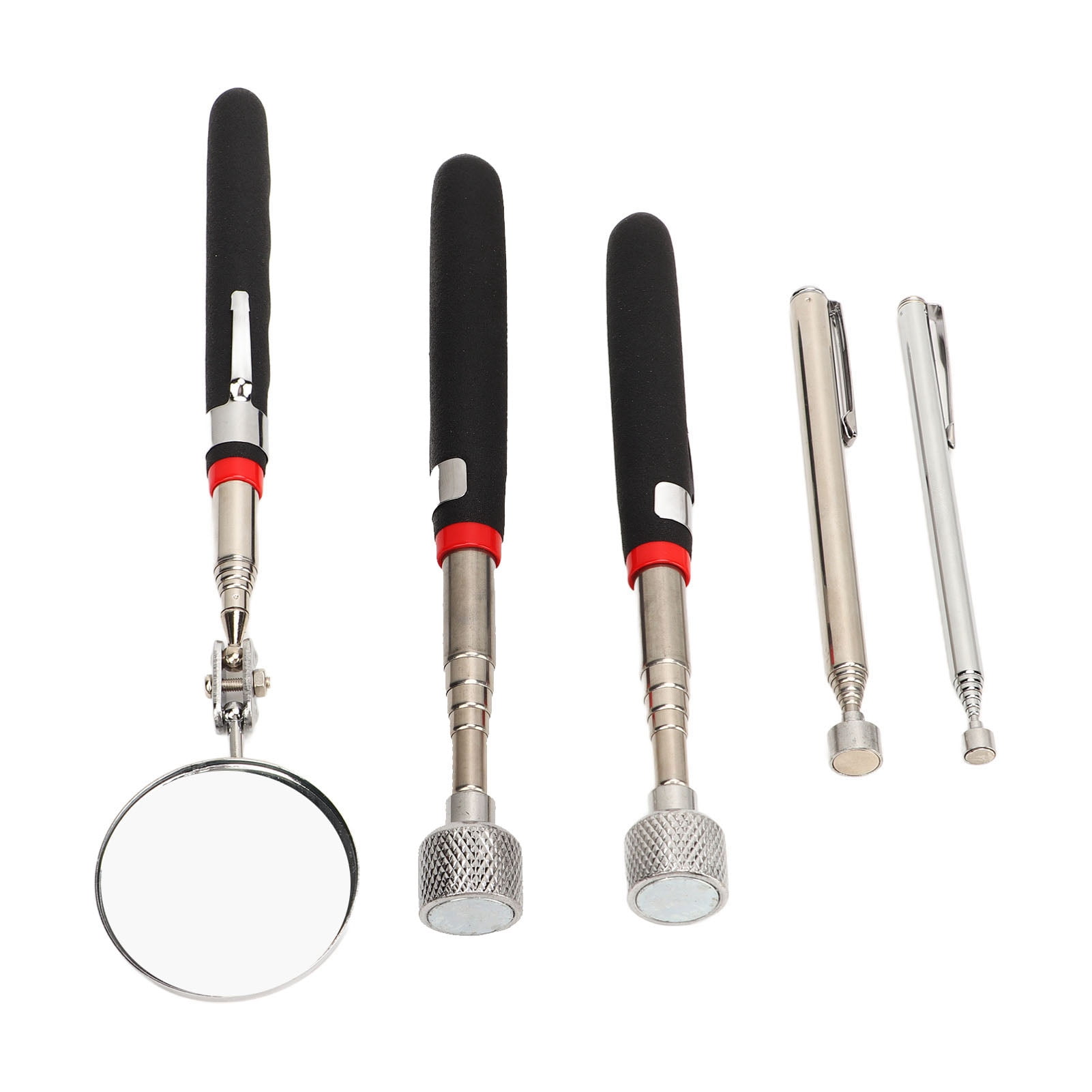 5 Piece Pickup Tool Set Stainless Steel Telescopic Pickup Tool 15LB 10LB 3.5LB 1.5LB Portable ...