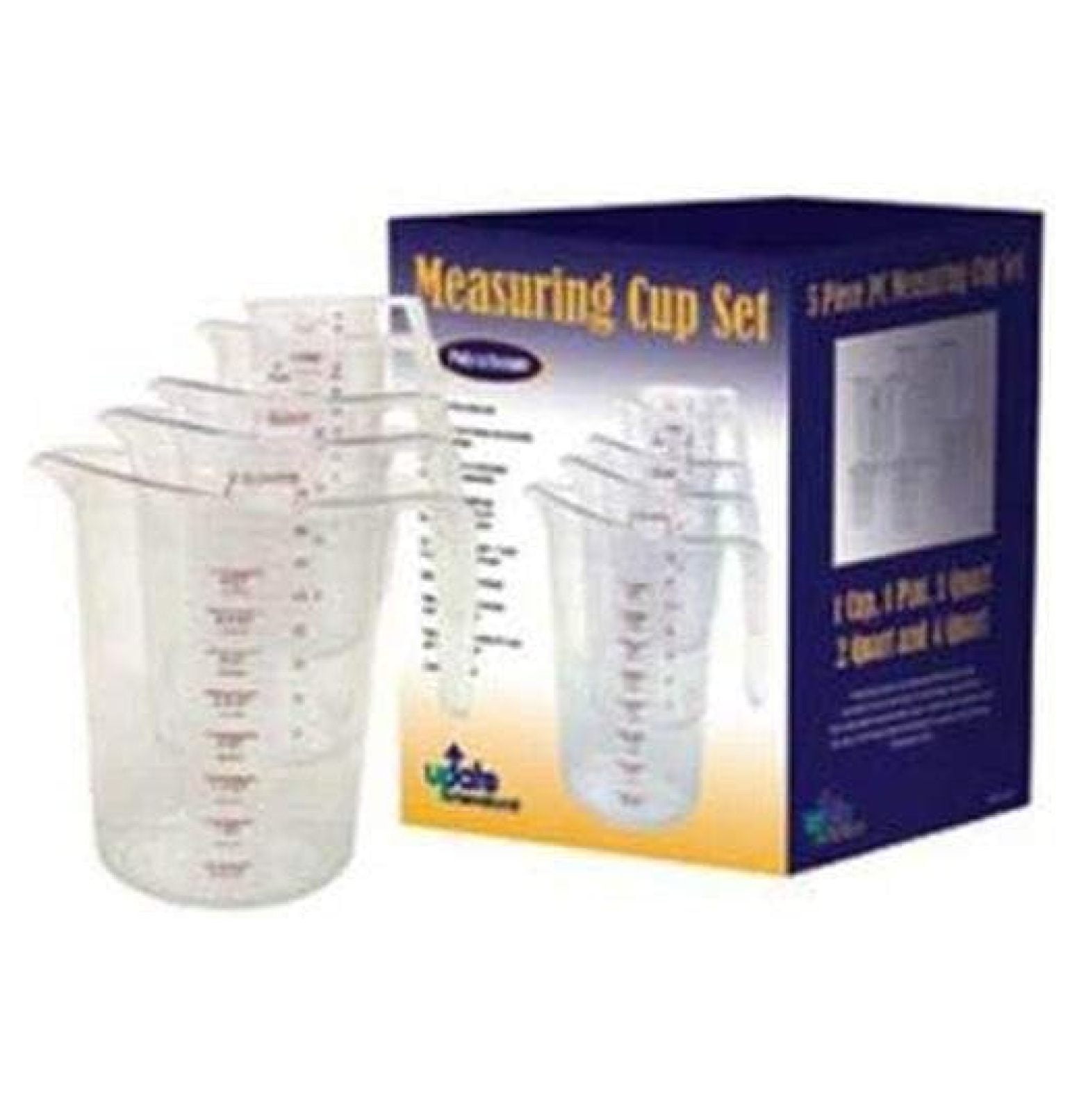5-Piece Plastic Measuring Cup Set, Polycarbonate Measuring Cups ...