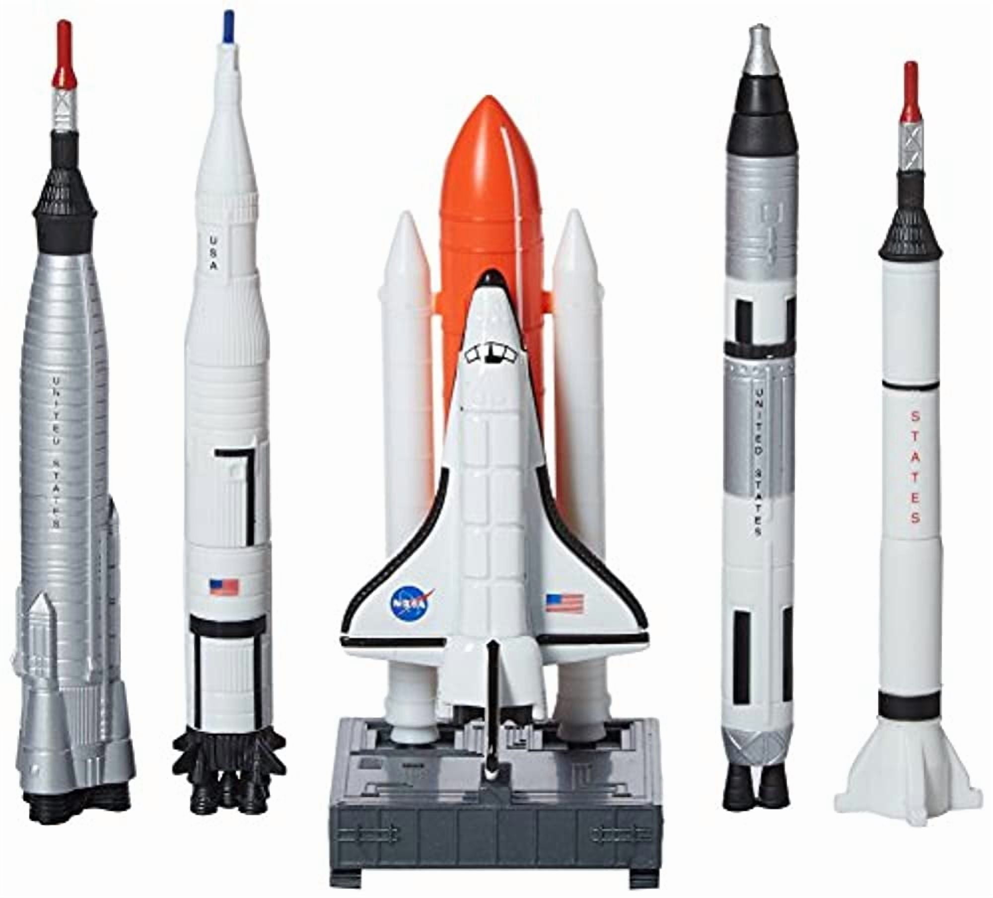 5 Piece Plastic Space Shuttle and Rockets Toy Figures - Walmart.com