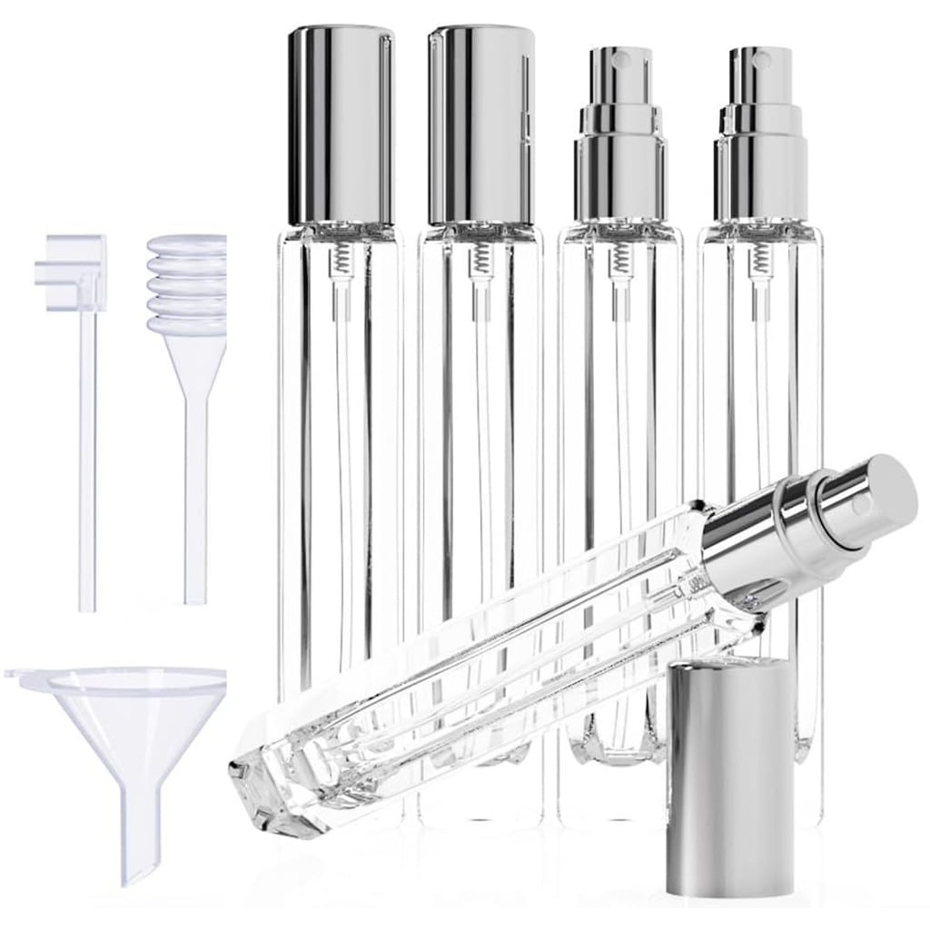5 Piece Portable Perfumes Bottle Set Reusable Glass Sprayers With ...
