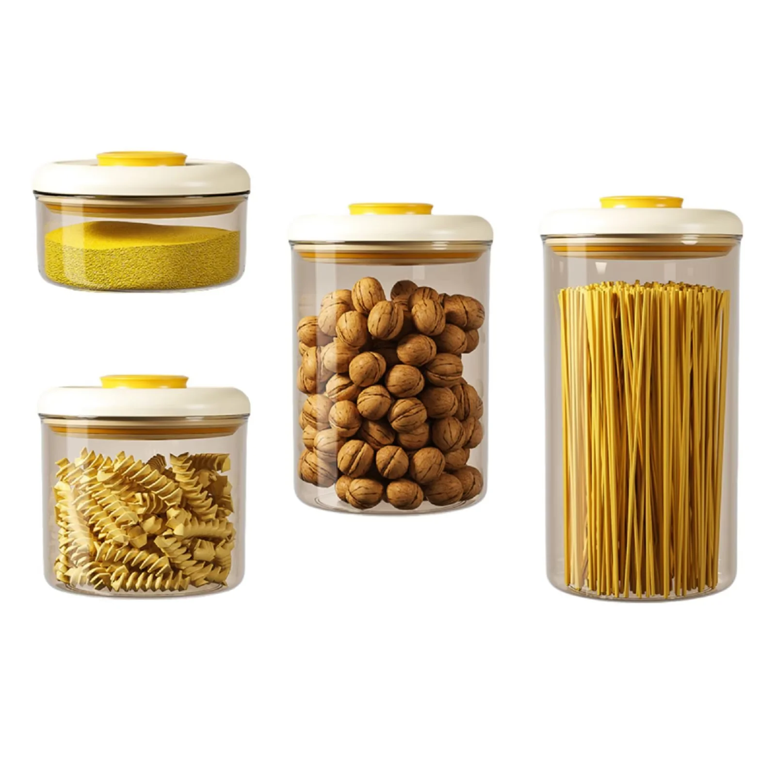 5-Piece Press-to-Close Airtight Food Storage Containers Set - Food ...